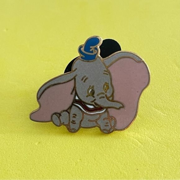 Disney | Jewelry | Disney Sitting Dumbo Pin With Blue Hat 62 | Poshmark